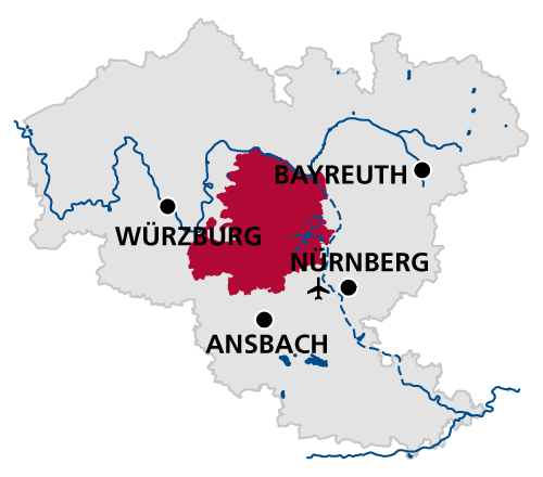 Fränkische Gebiete – Urlaub hoch 16 - Tourismusverband Franken